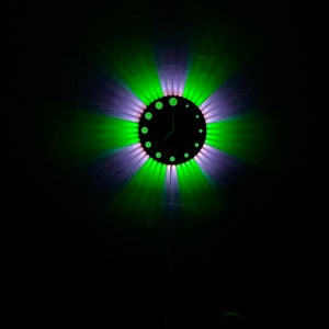 Wooden Wall Clock, Led Light Wall Art, Unique Resin Wall Clock ...