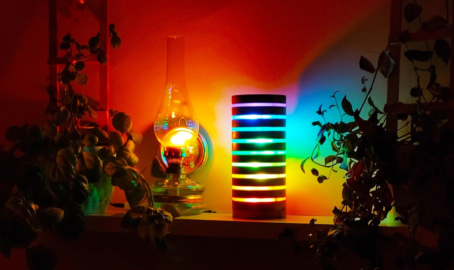 Minimalist Wooden Led Light Decor 2x Lamps, Wooden Desk Lamp, Home ...