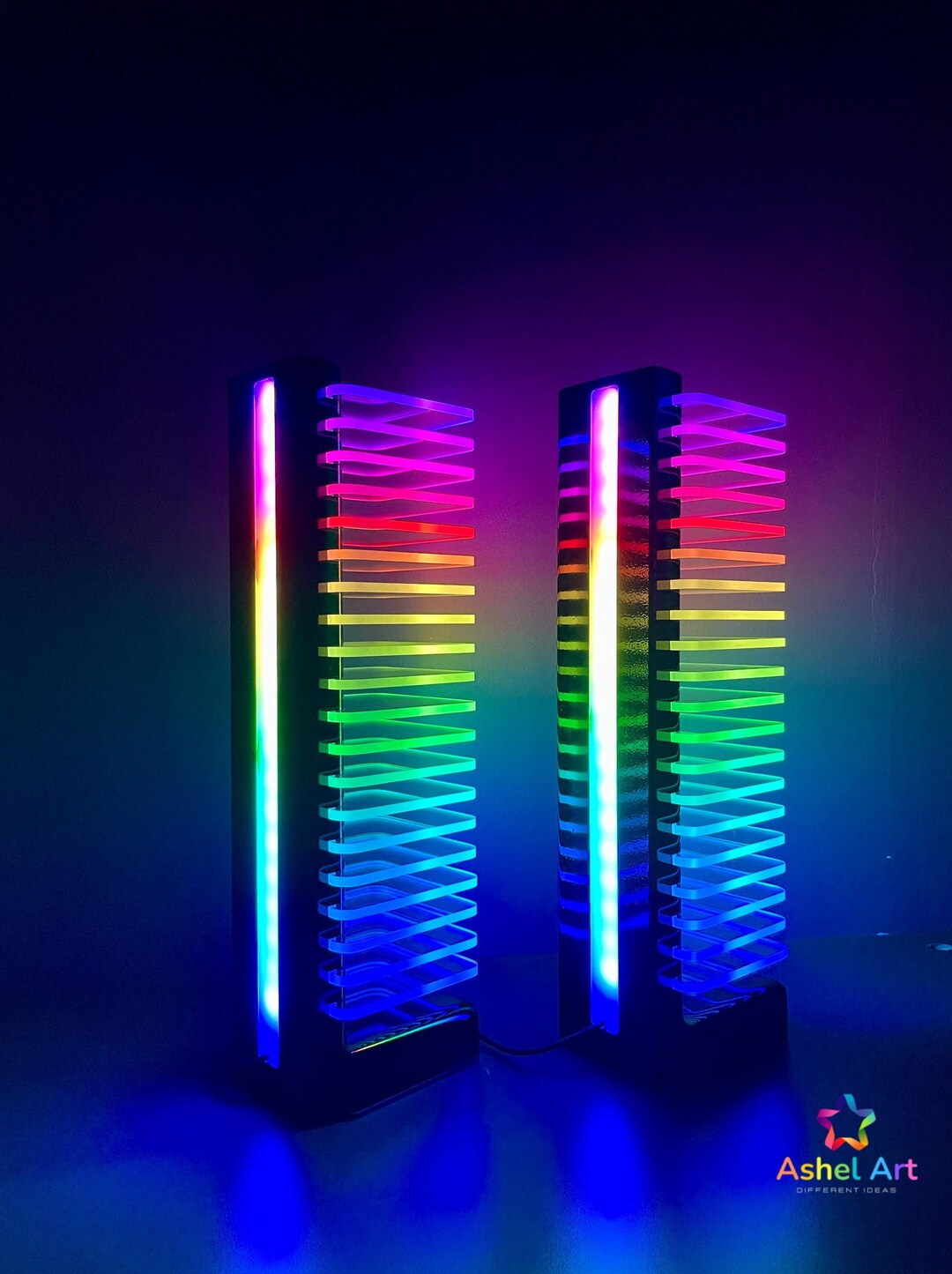 Game Room Led Light(2x LAMP) Gaming Room Table Lamp, Led Floor Lamp ...