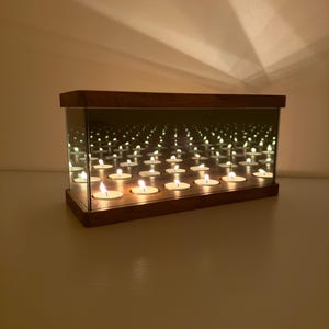 Infinity Mirror Candle Holder, Infinity Cube, Unique Tealight Holder ...