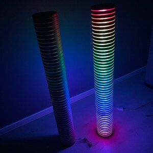 RGB Wooden Corner Lamp, (2xlamp), Led Floor Lamp, RGB Led Tower, Wooden ...