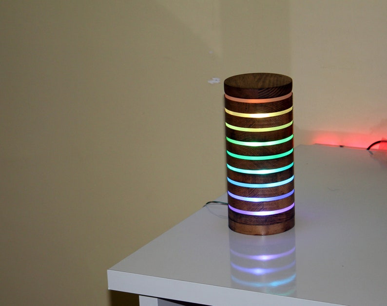 Minimalist Led Light Decor Wooden Decor Lamp Table Light - Etsy