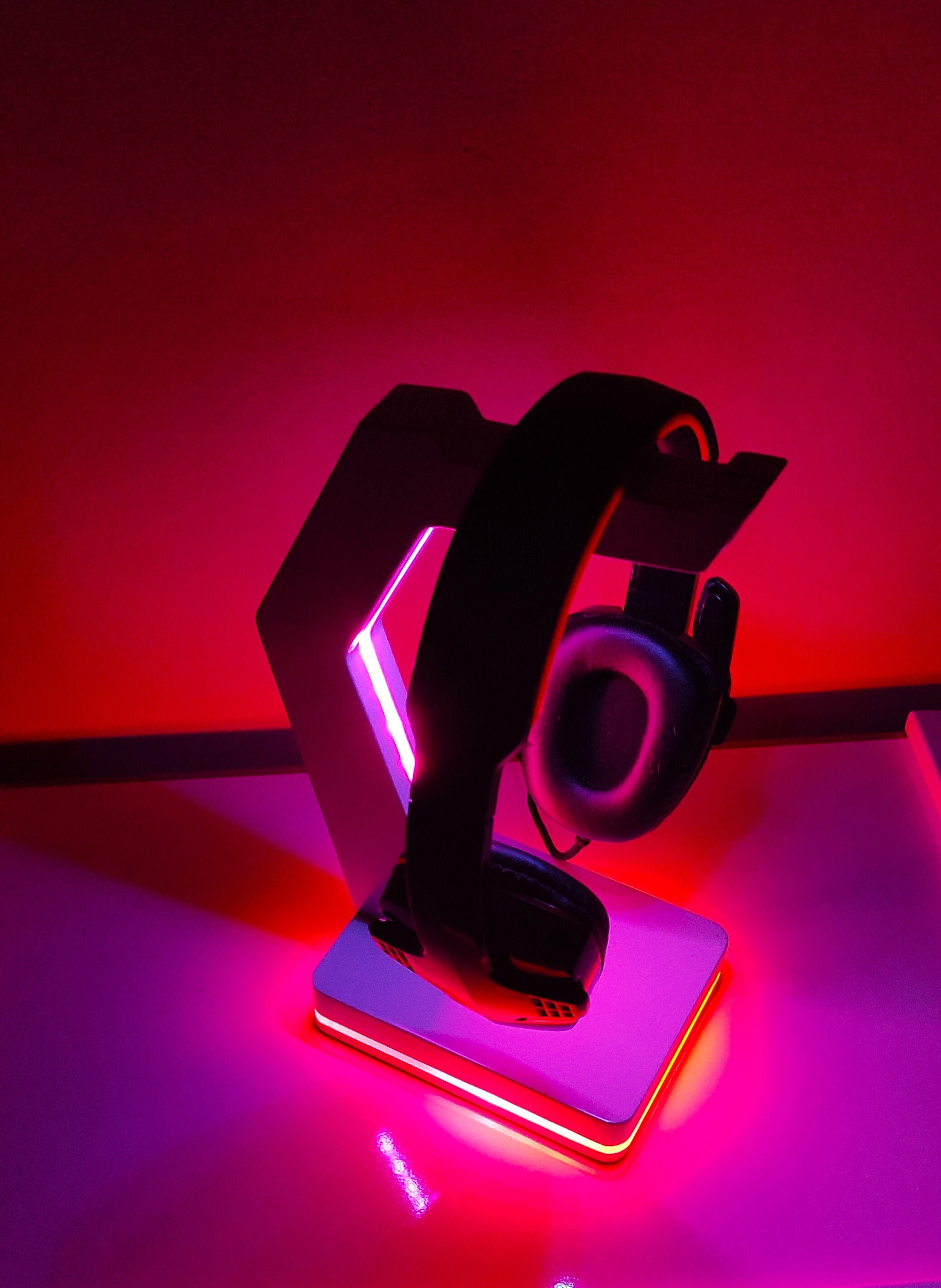 Gaming Headset Stand RGB Headphone Stand Led Light Headset | Etsy