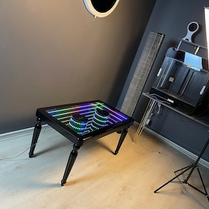 Infinity Mirror Coffee Table, Custom Coffee Table, Infinity Effect, RGB ...