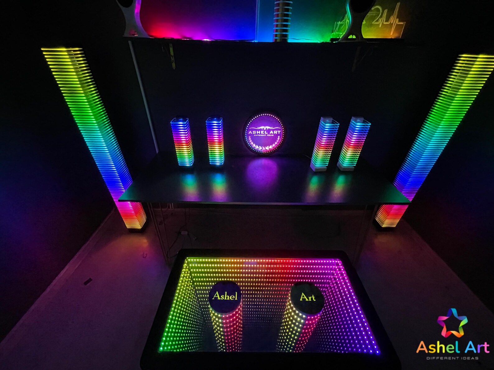 Game Room Led Light(2x LAMP) Gaming Room Table Lamp, Led Floor Lamp ...