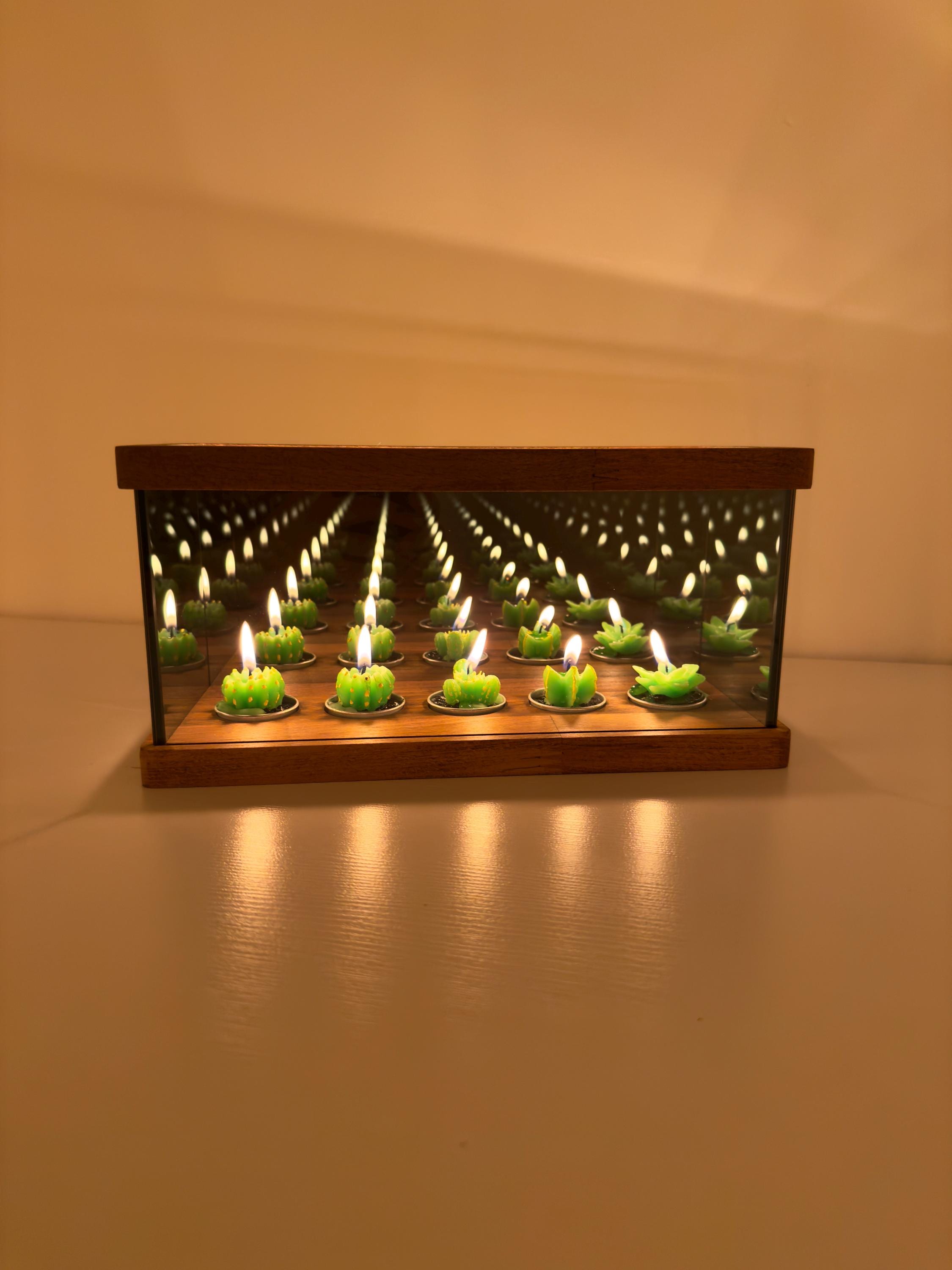 Infinity Mirror Candle Holder, Infinity Cube, Unique Tealight Holder ...