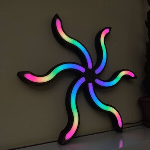 Minimalist RGB Led Light, Modern Wood Wall Decor, Color Changing, RGB ...