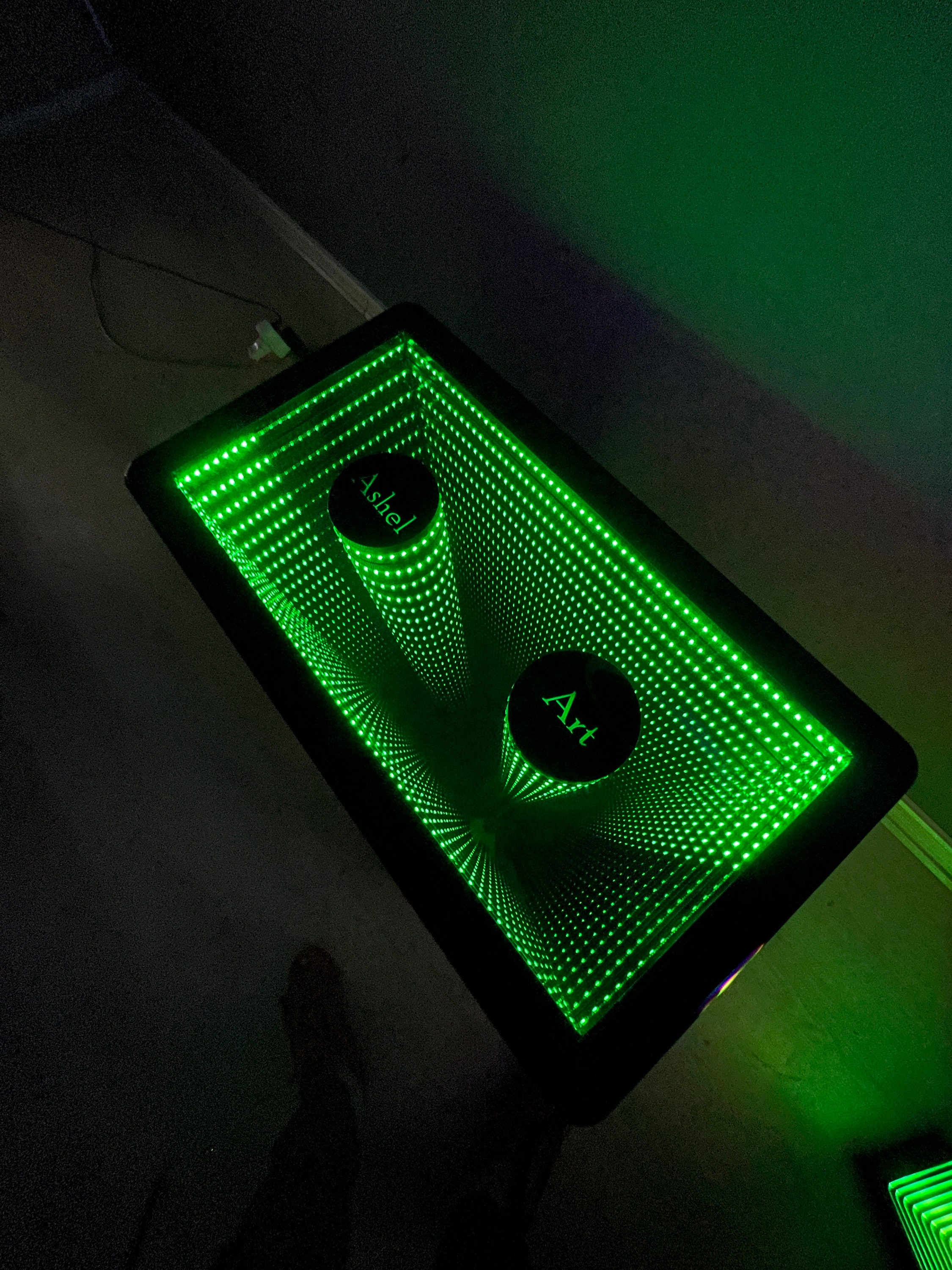 Infinity Mirror Coffee Table, Custom Coffee Table, Infinity Effect, RGB ...