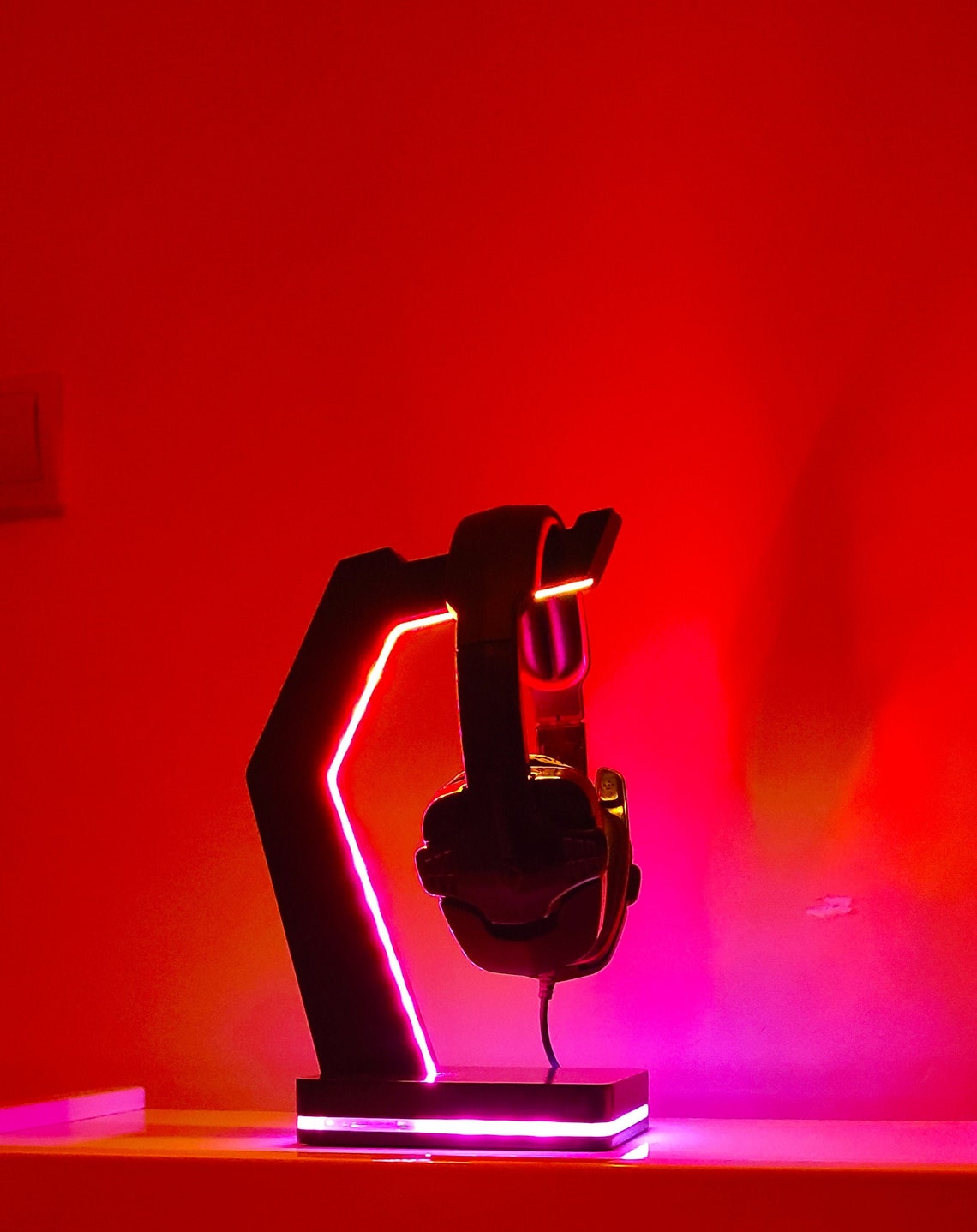 Gaming Headset Stand RGB Headphone Stand Led Light Headset - Etsy UK