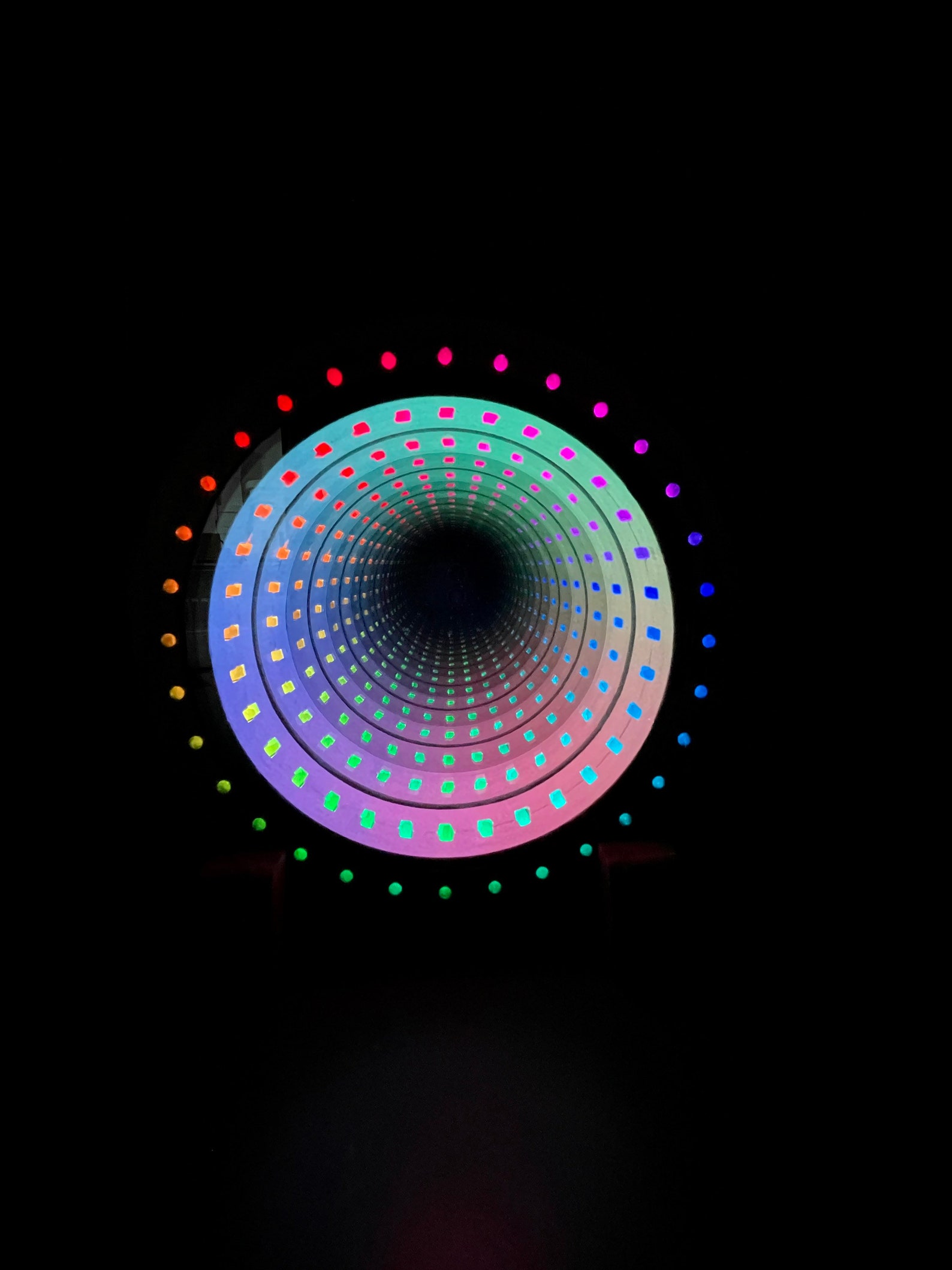 Infinity Mirror Desk Lamp Stargate Portal RGB Night Light - Etsy