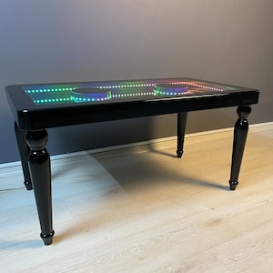 Infinity Mirror Coffee Table, Custom Coffee Table, Infinity Effect, RGB ...