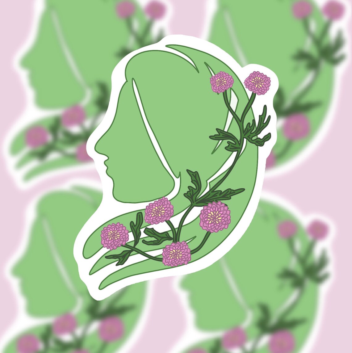 Virgo Sticker Virgo Flower Sticker Virgo Sign Sticker - Etsy