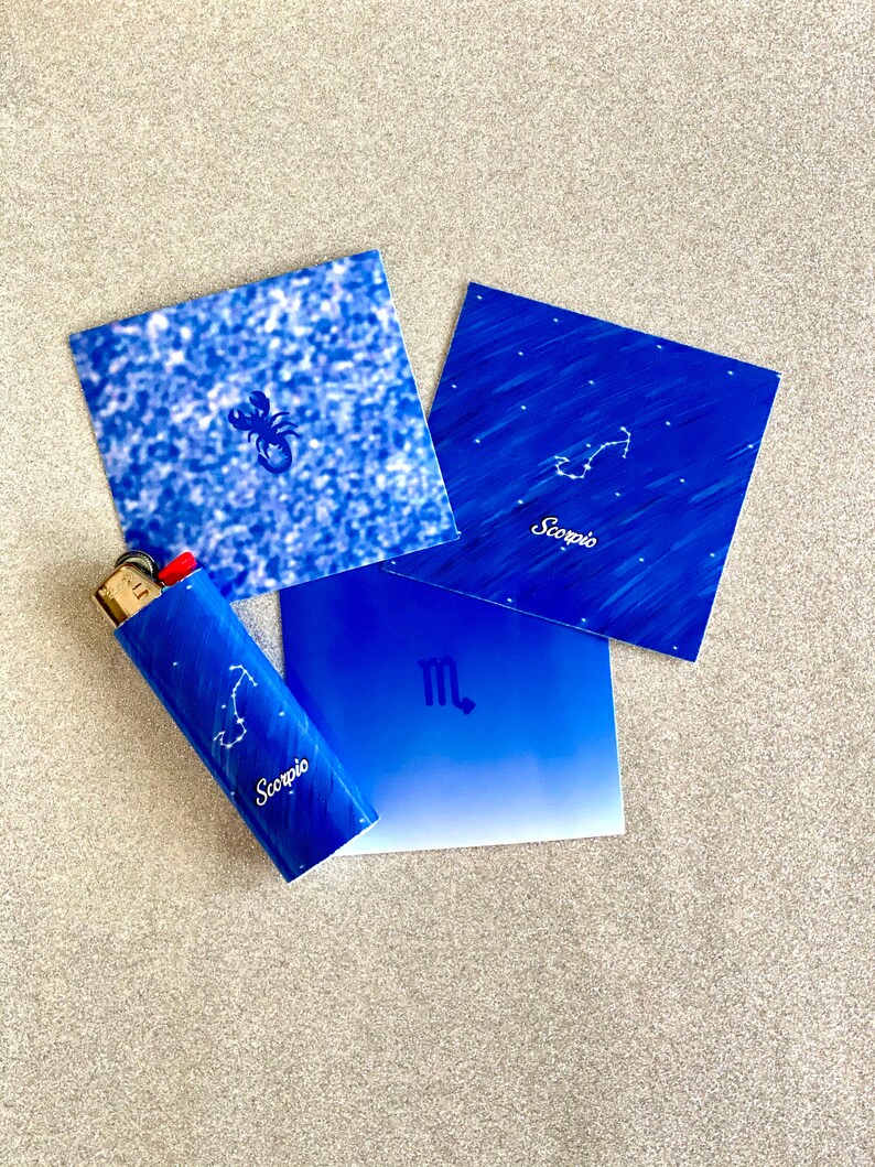 Scorpio Lighter Wrap 3 Pack Astrology Lighters Lighter - Etsy