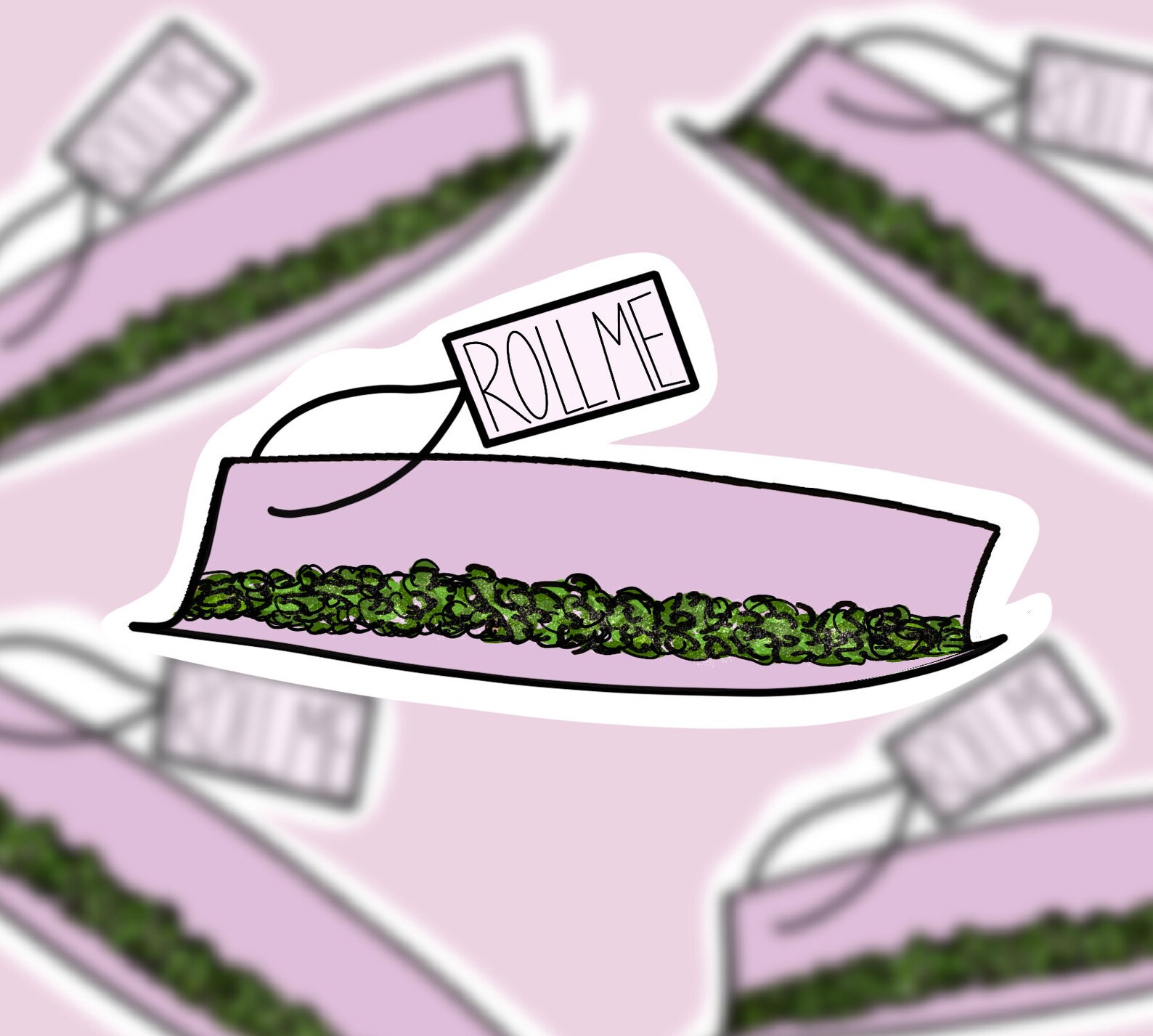 Roll Me Blunt Sticker Blunt Wrap Sticker 420 Sticker 420 - Etsy
