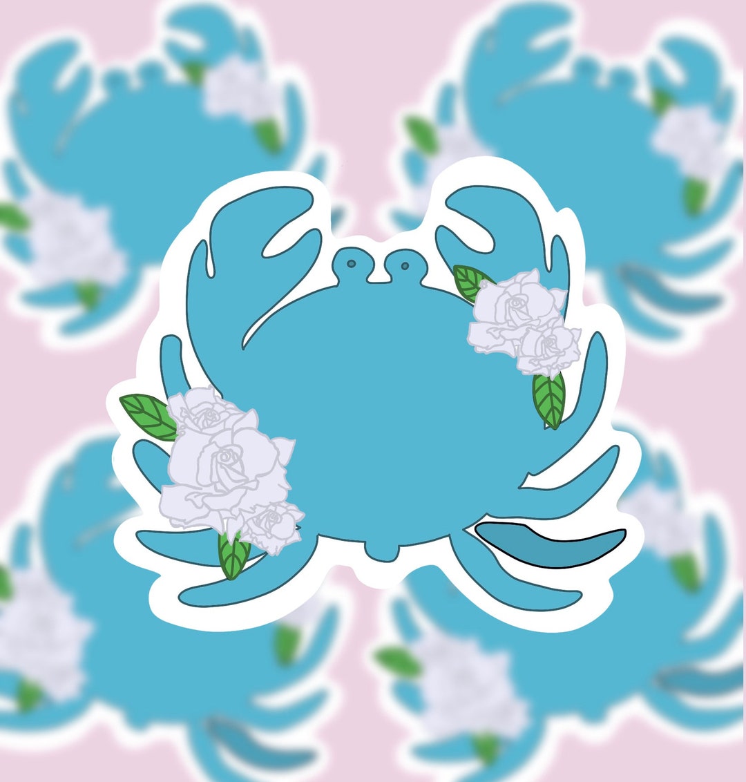 Krebs Sticker Krebs Sternzeichen Sticker Krebs Rosen - Etsy.de