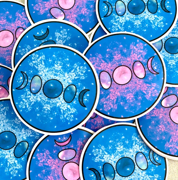 Moon Phases Sticker Galaxy Stickers Moon Stickers Moon | Etsy