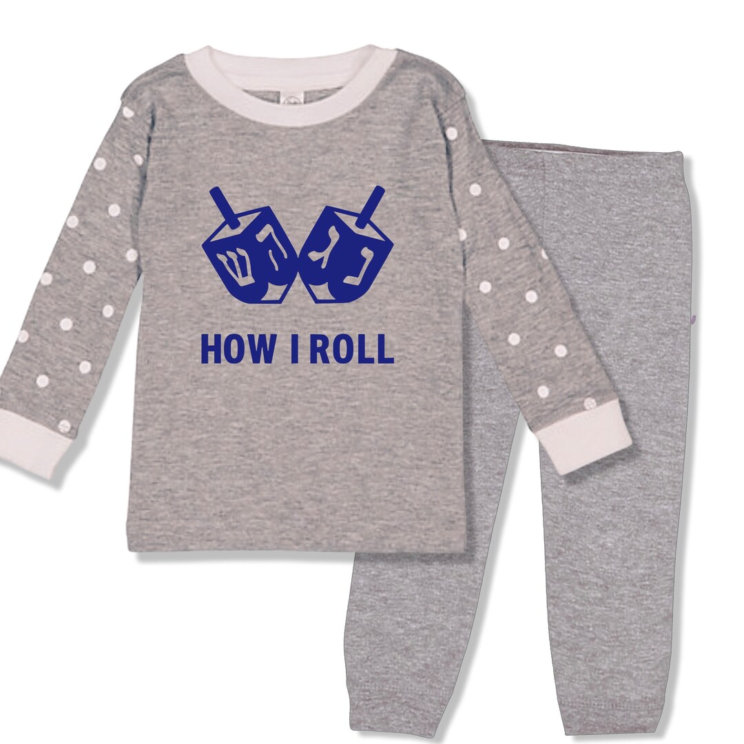 Hanukkah Pajamas How I Roll Dreidel for Jewish Families - Etsy