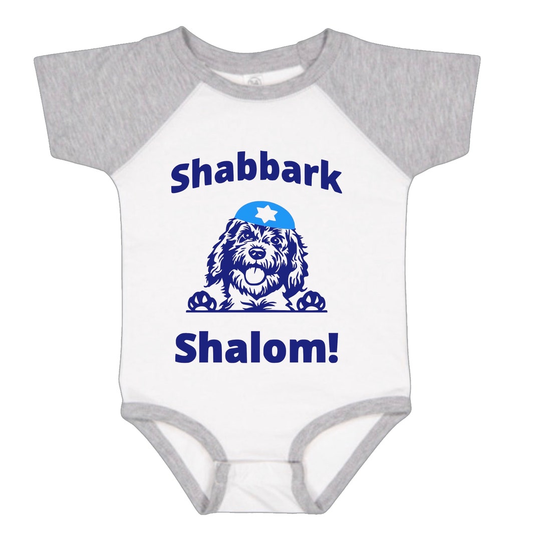 Shabbark Shalom Shabbat Dog Funny Jewish Tees for Baby to Adult - Etsy