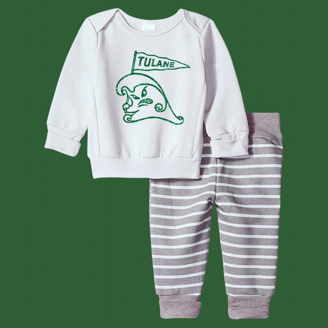 Tulane Jogger Set for Baby and Toddler With Green Wave Mascot - Etsy