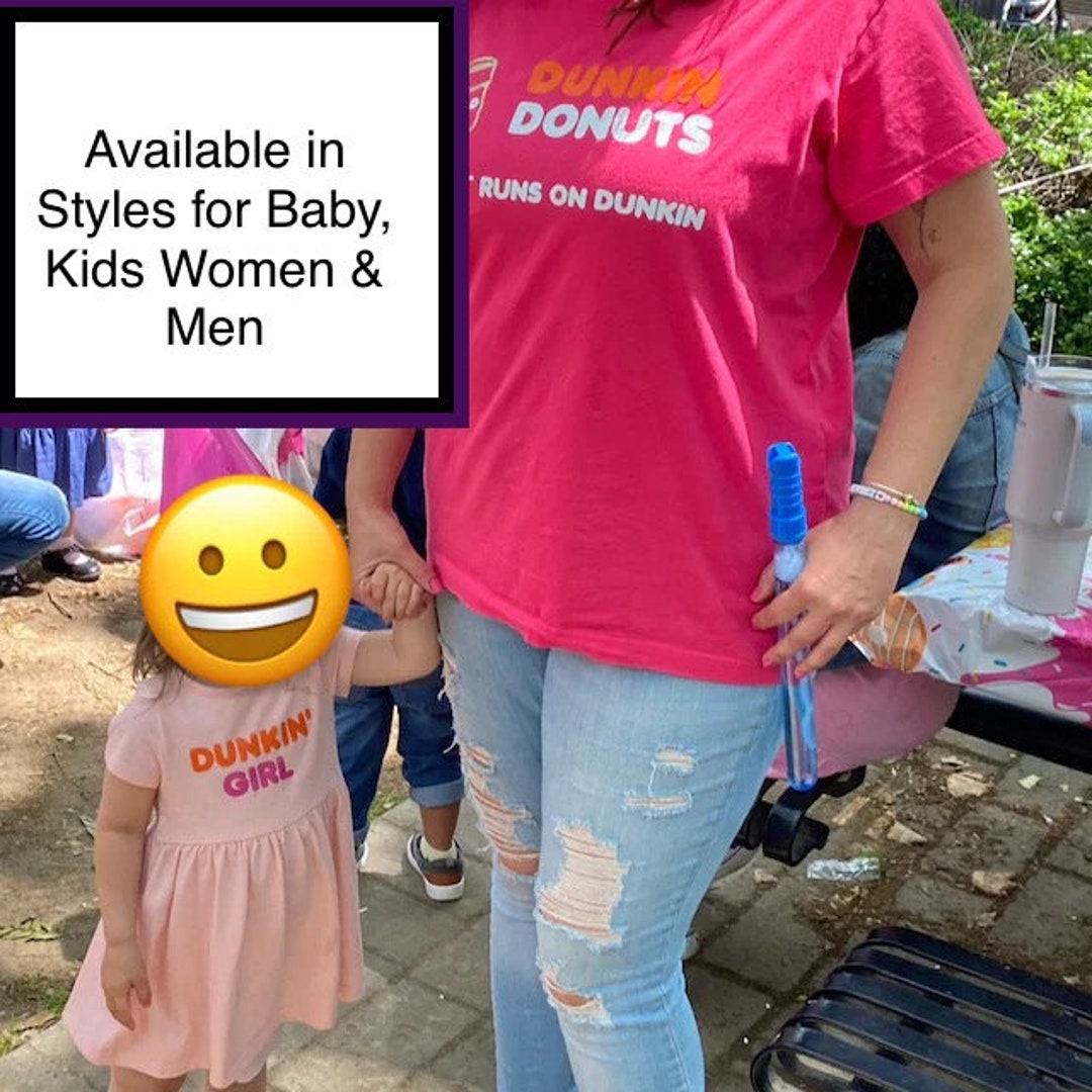 Dunkin Donuts Custom Dresses for Baby and Kids. Adult Tees Available in ...
