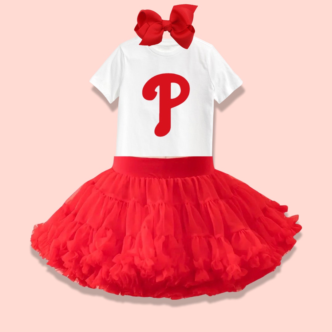 Phillies Tutu Skirt Outfit With Bow for Girls 1 to 14 Years - Etsy