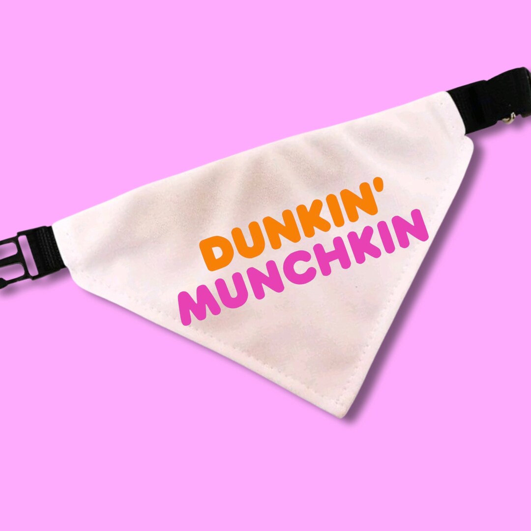 Dunkin Munchkin Adjustable Pet Bandana Collar - Etsy