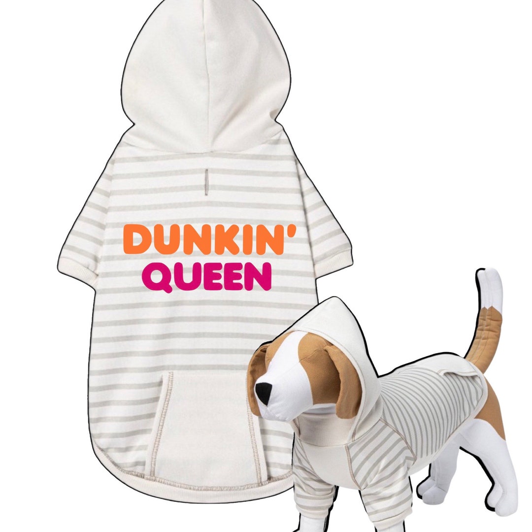 Dunkin Queen Donuts Inspired Custom Pet Hoodie Sweatshirts - Etsy