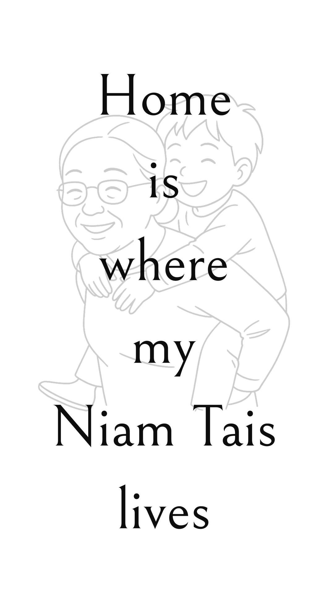 Hmong Poster - Home is Where My Niam Tais Lives; Digital Print; Cute ...