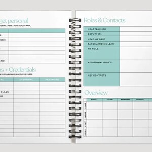 Teacher Planner 2024 2025 Weekly Overview Student Diary, Two-page ...