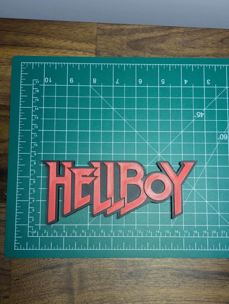 Hellboy Movie Logo 3D Printed Comic/movies Series | Wall/shelf Display ...