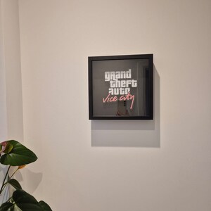 Grand Theft Auto: Vice City Display Frame Retro Video Game Wall Art ...