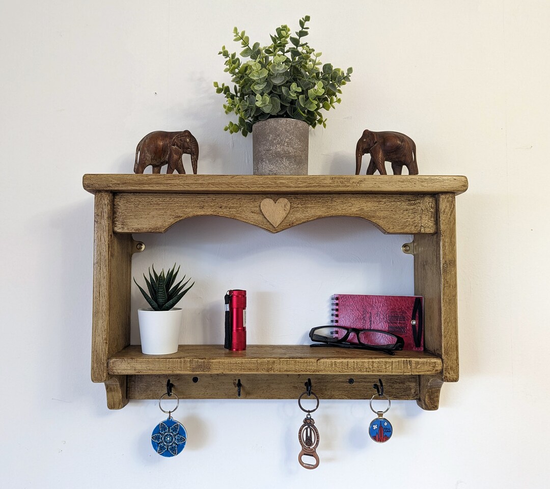 Two Tier Hallway Key Holder Shelf Colour Options and Sizes - Etsy