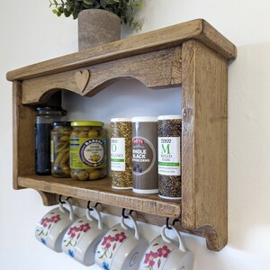 Two Tier Kitchen Cup Holder Shelf Colour Options and Sizes - Etsy