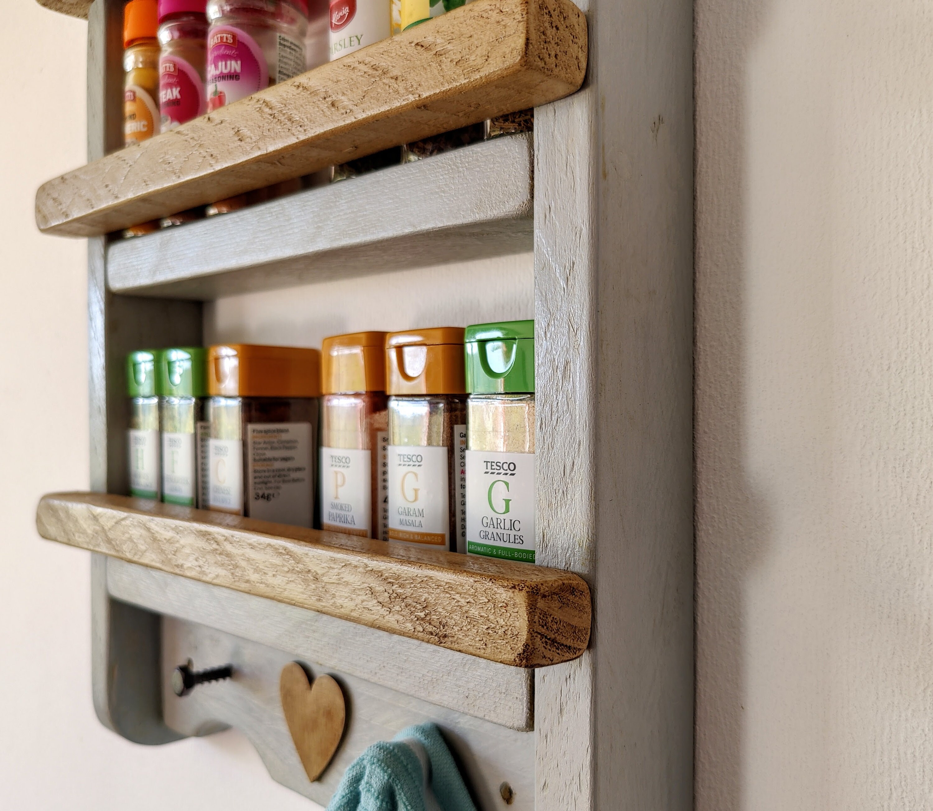 Spice Rack Wall Hanging Two Tone Colour Options and Sizes - Etsy