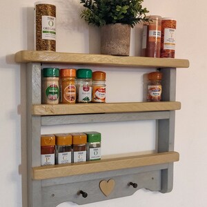 Spice Rack Wall Hanging Two Tone Colour Options and Sizes - Etsy UK