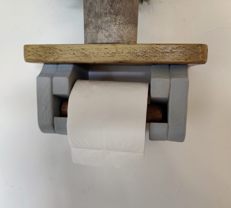 Toilet Roll Holder - Two Tone - Grey - (0136) - Etsy UK