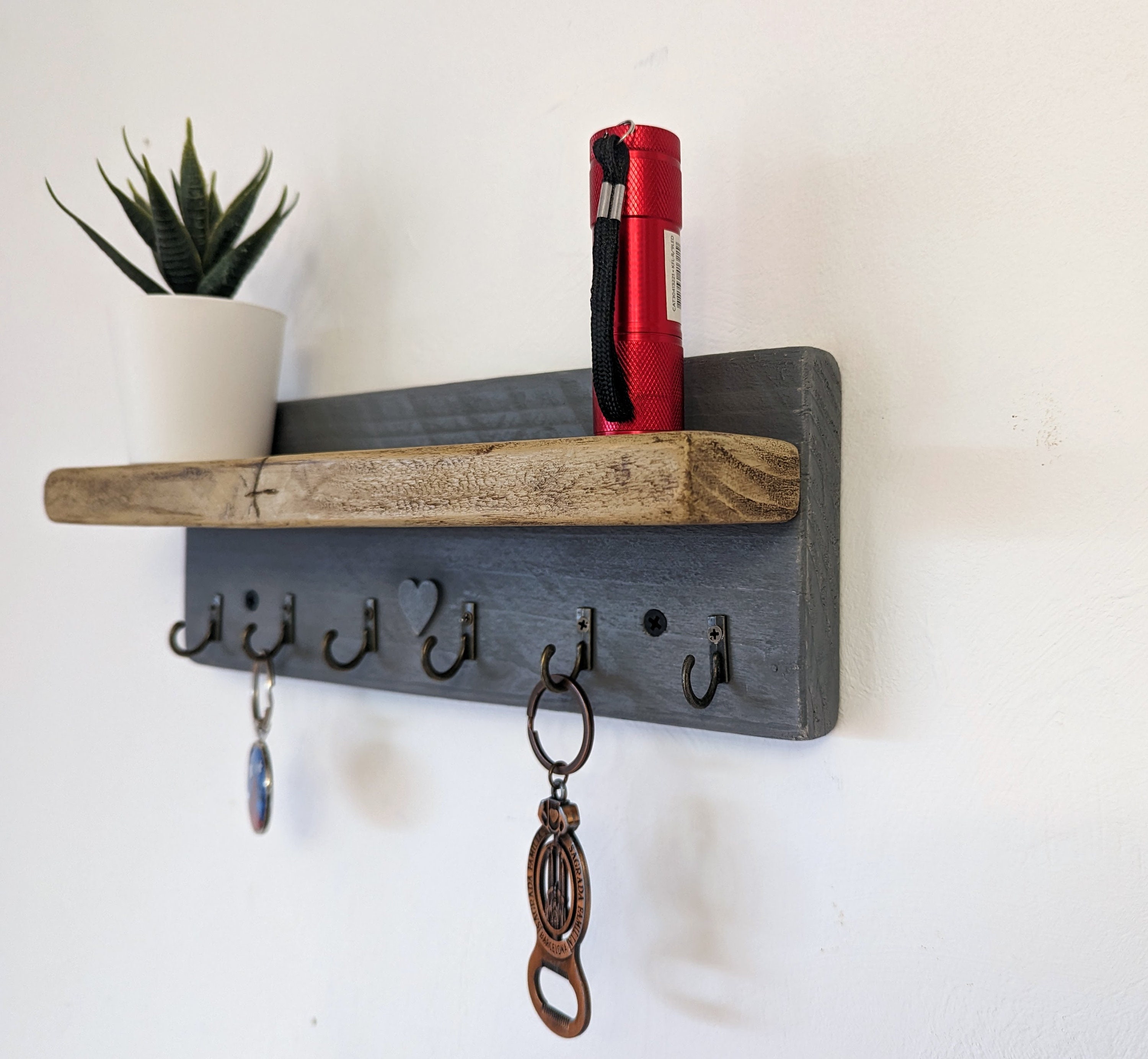 Cottage Key Holder With Hooks for Hallway / Entranceway / - Etsy UK