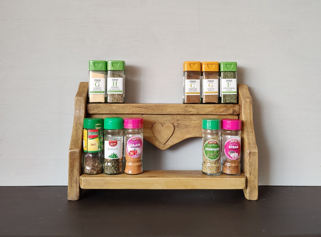 Worktop Free Standing Spice Rack - Colour Options and Sizes - Etsy UK