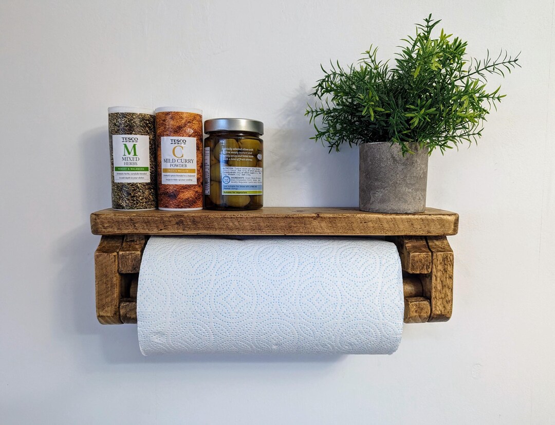 Kitchen Roll Holder Wall Hanging - Colour Options and Sizes - Etsy UK