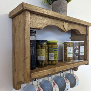 Two Tier Kitchen Cup Holder Shelf Colour Options and Sizes - Etsy