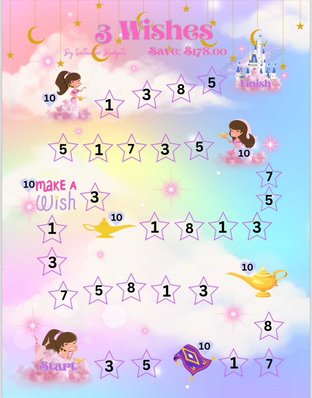 Wish Savings Challenge Low Income Savings Challenges Instant Download ...