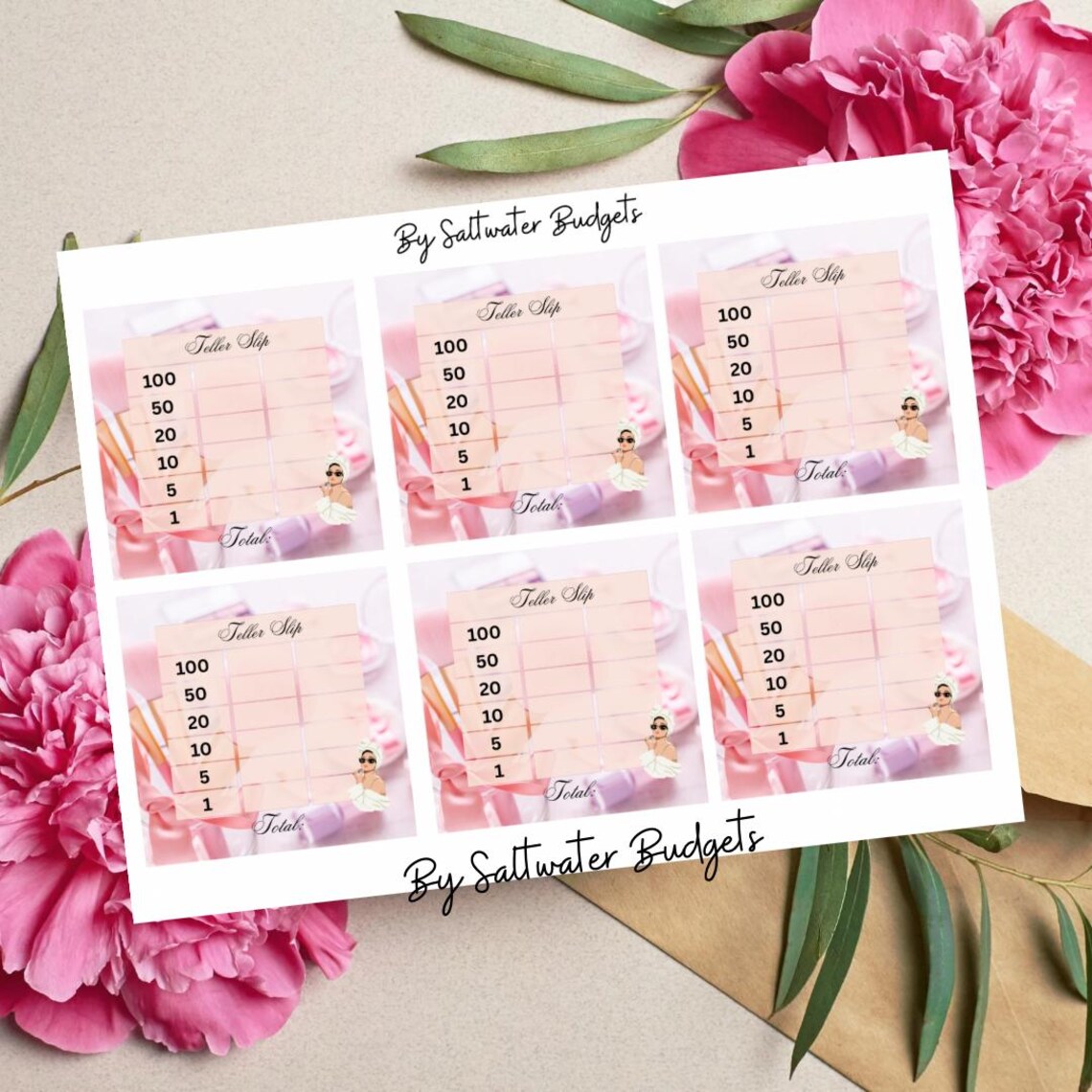 Teller Slips Bank Slips Instant Download Digital Cash Stuffing - Etsy