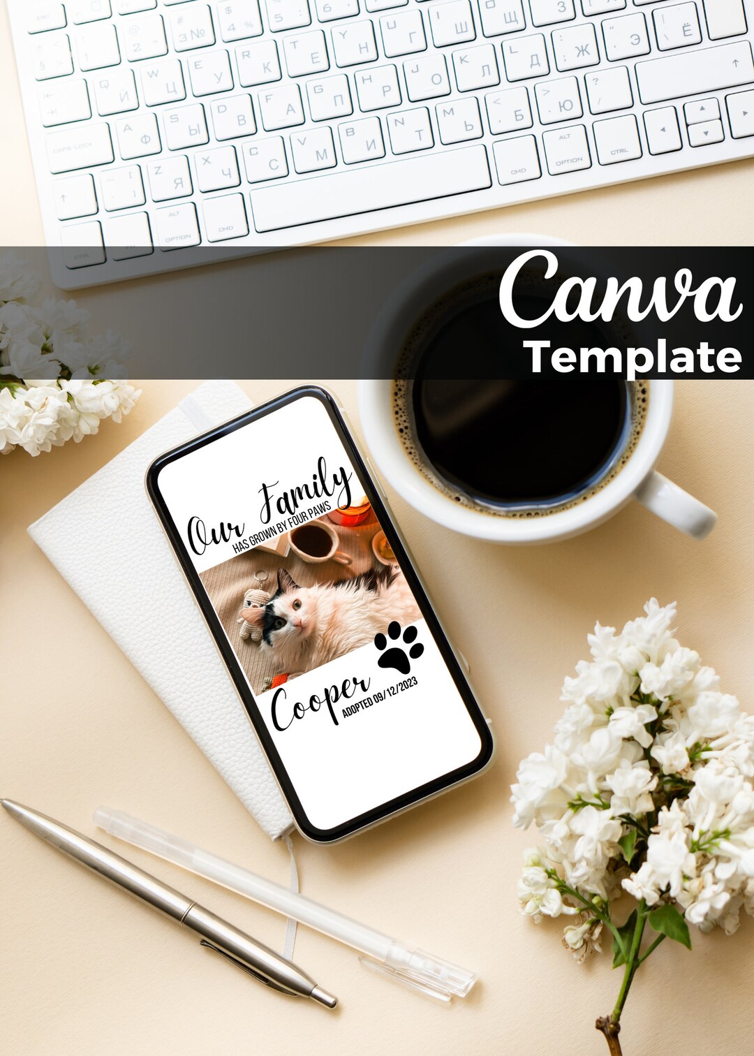 Pet Announcement Dog or Cat Announcement for Social Media, New Puppy ...