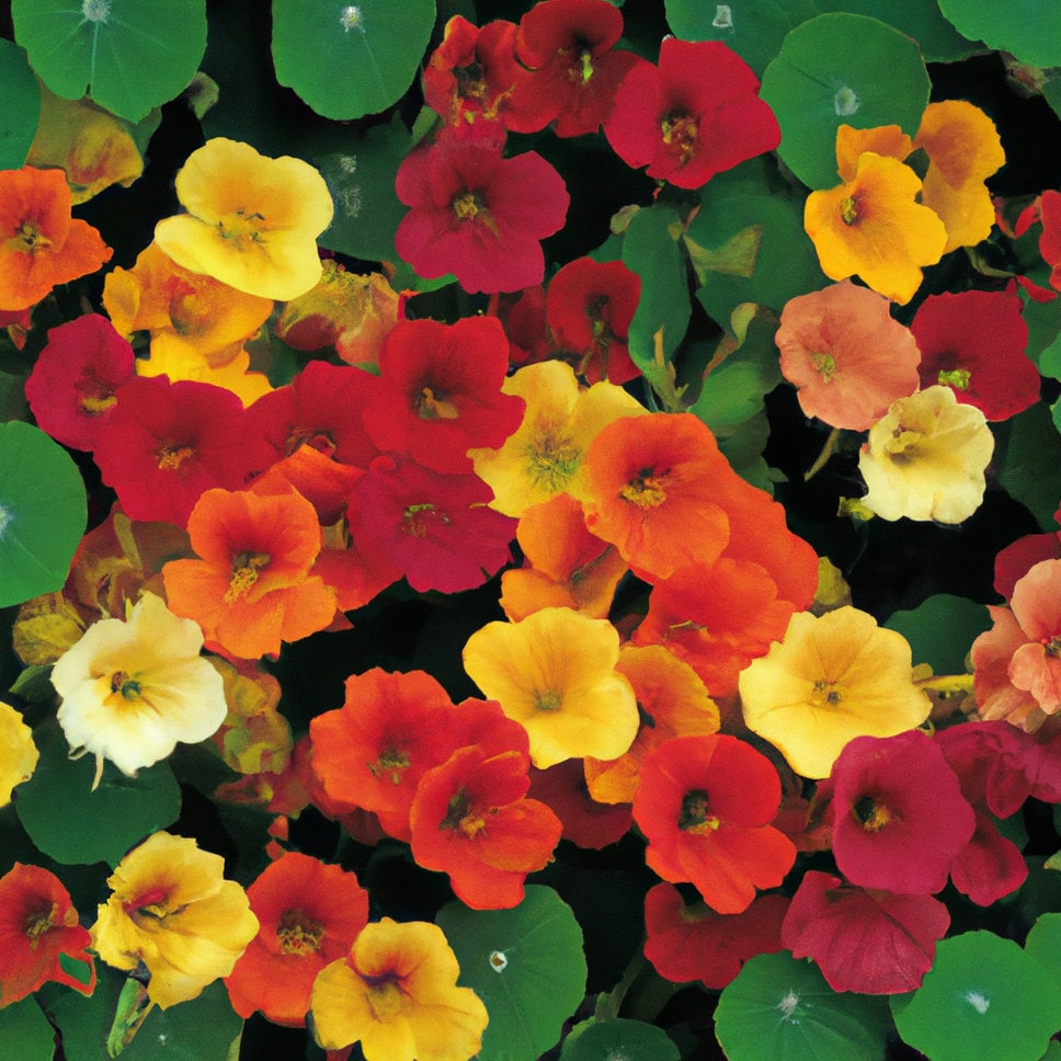 Nasturtium Dwarf Jewel Mix Seeds 30 Ct Tropaeolum Flower Edible ANNUAL ...