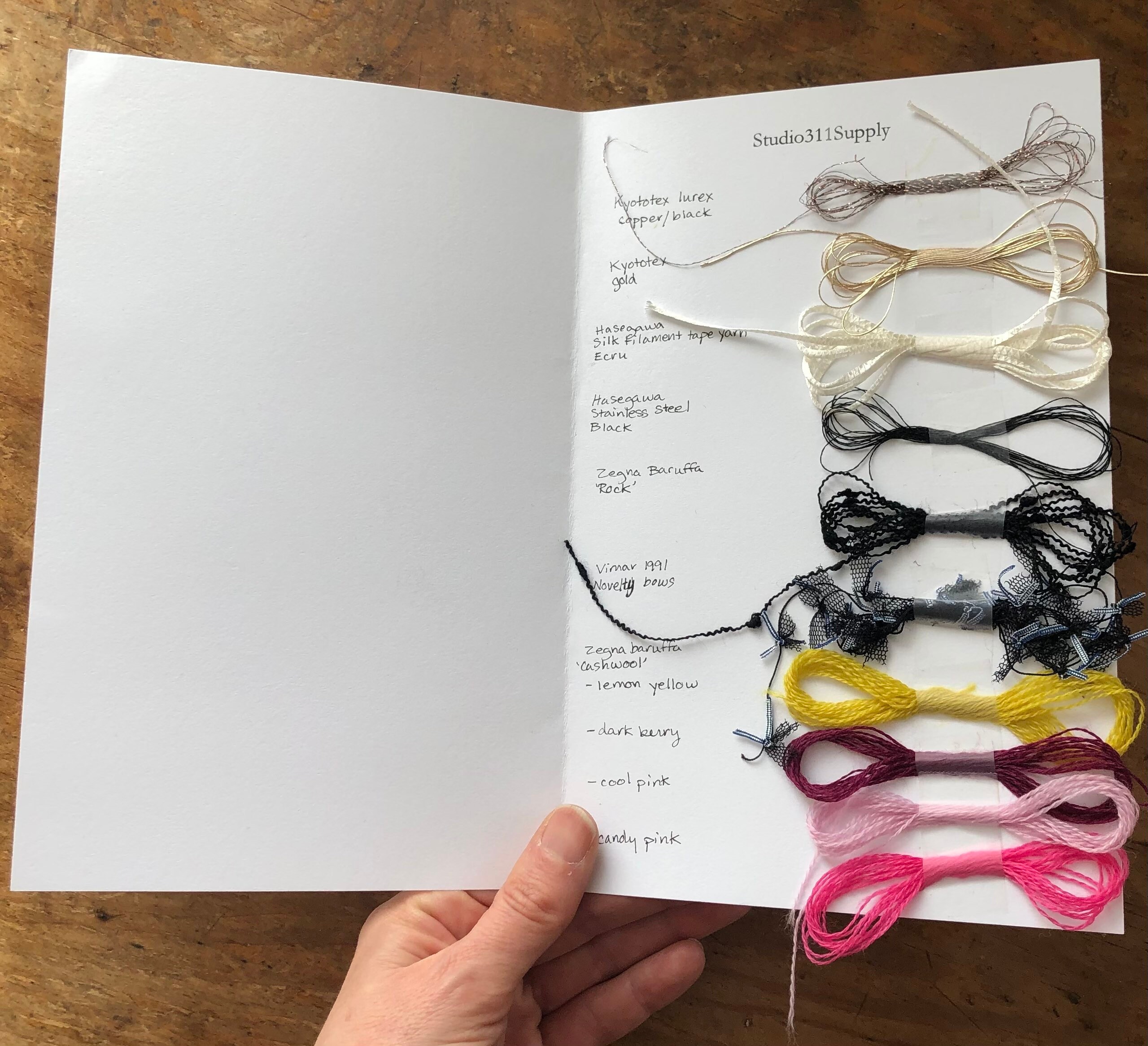 Sample Card With Windings - Etsy