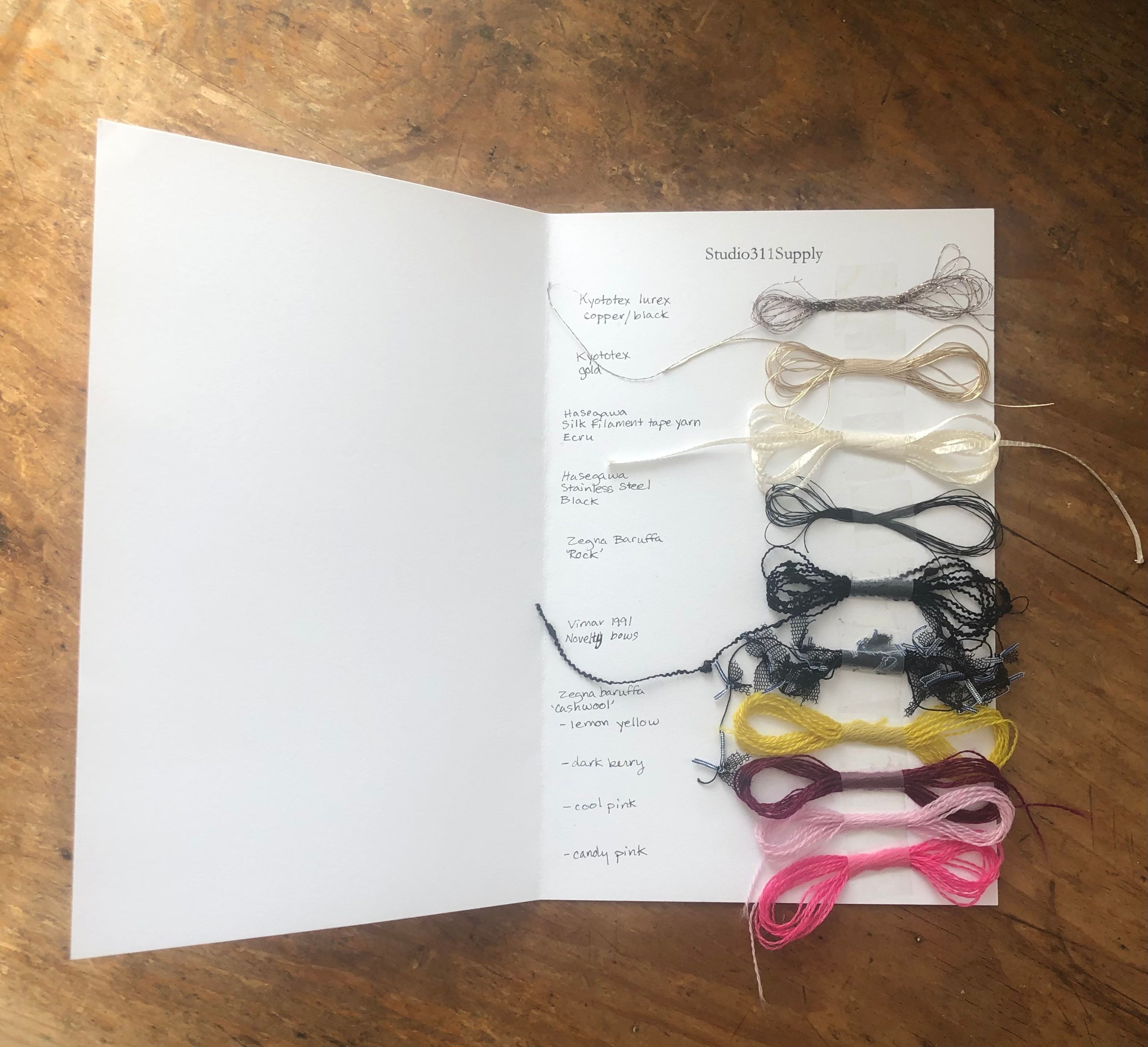 Sample Card With Windings - Etsy