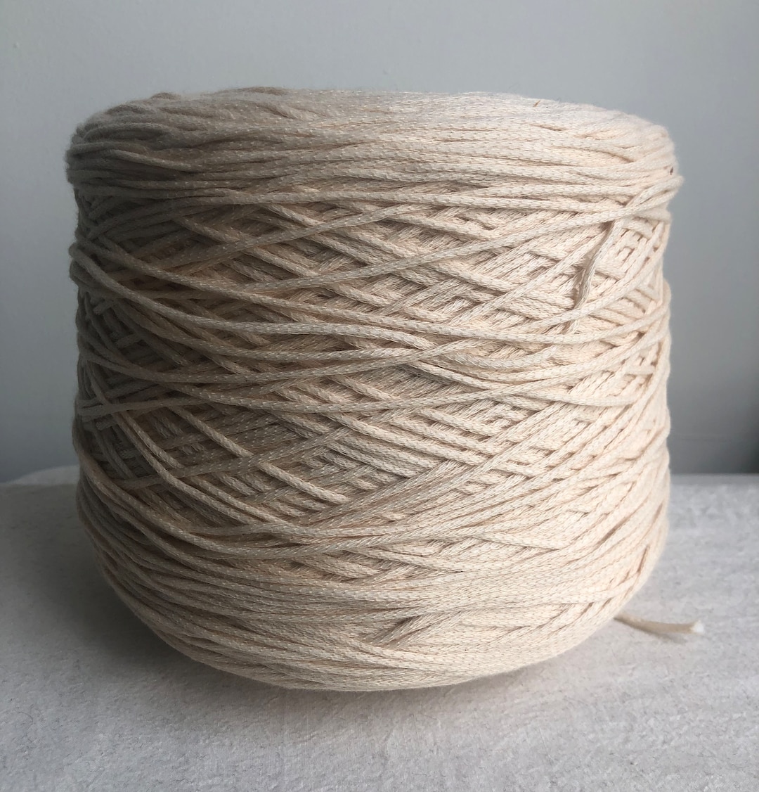 Cotton Blend Chainette Fill Yarn on Cone, Italian Designer Yarn for ...
