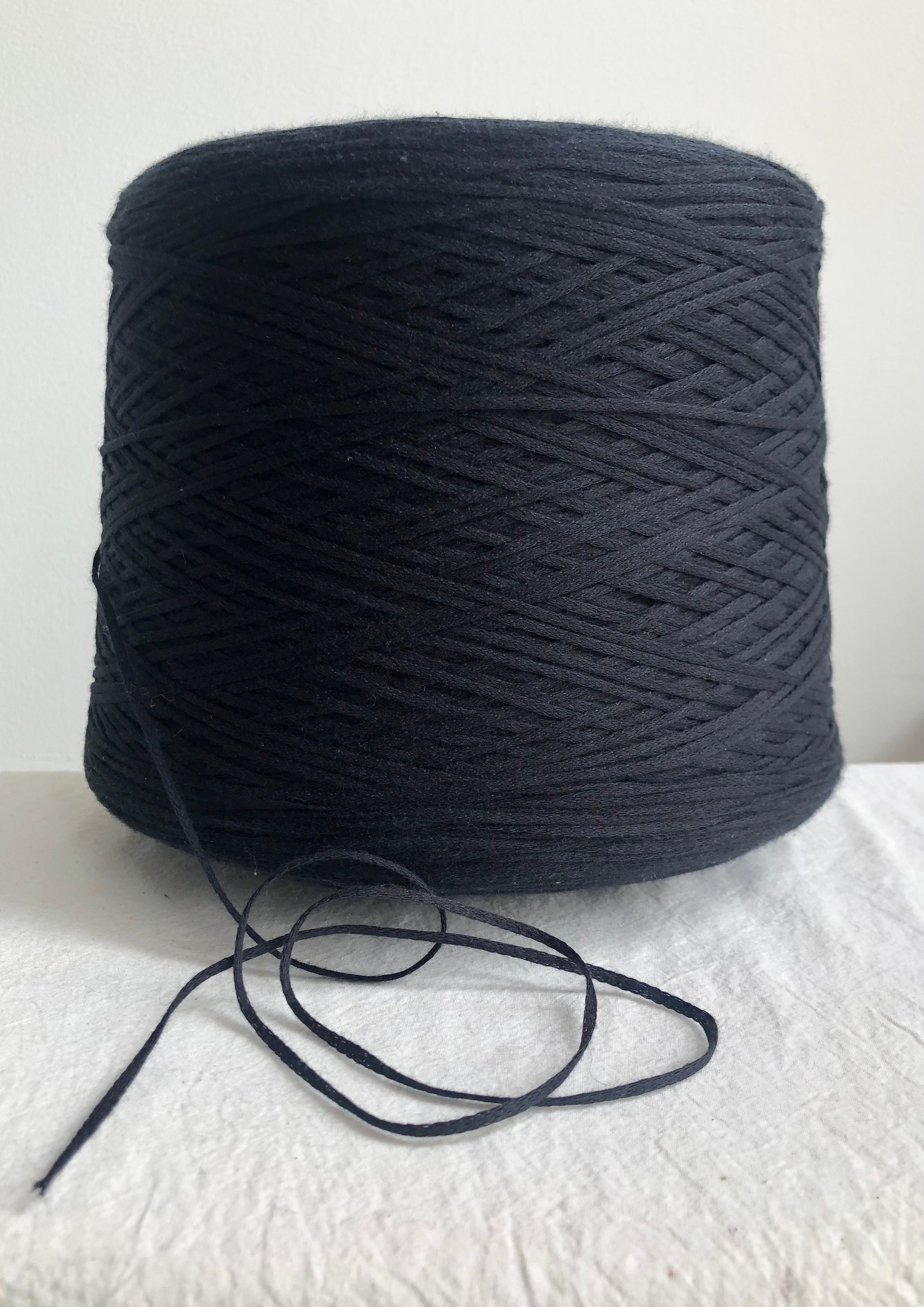 100% Cotton Tape Chainette Yarn on Cone Italian Designer Yarn - Etsy