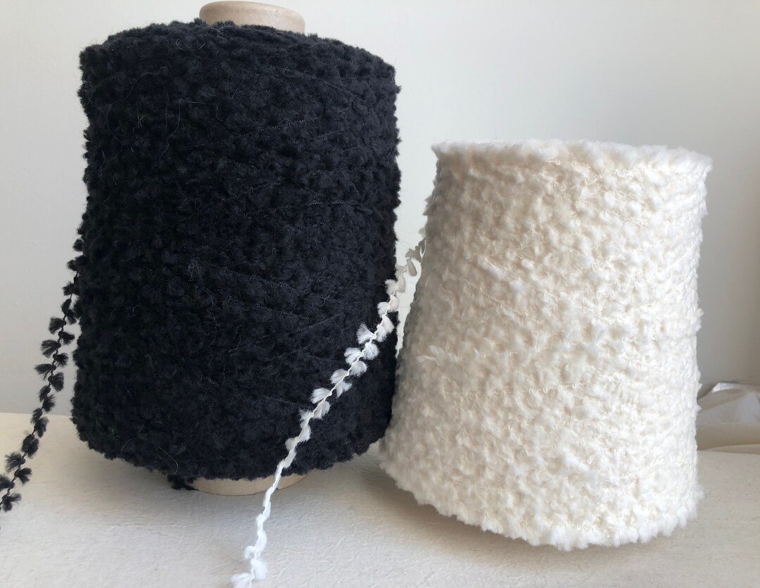 Bulky Novelty Little 'puffs' Merino Wool Blend Yarn on Cone, Lineapiu ...