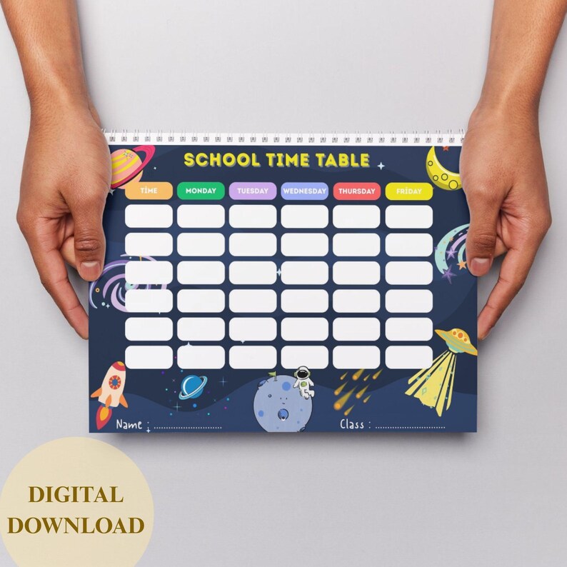 Space Theme Lesson Plan, Digital Weekly Planner, Back to School ...